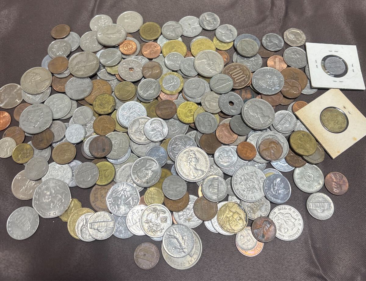 Yahoo!オークション - B2 外国硬貨 コイン 約1.2kg 外国銭 アメリカ/中...