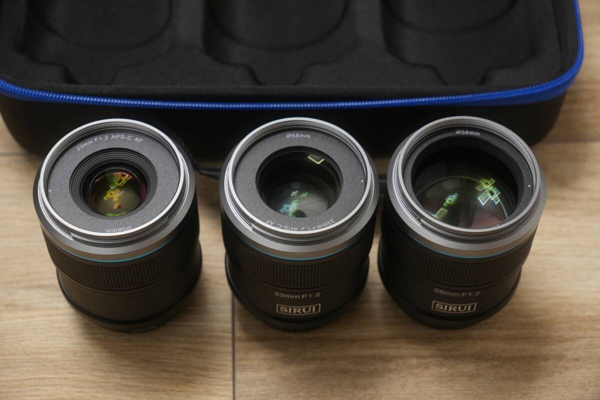 【樂淘letao】日本代購代標第一品牌－【極美品】SIRUI スナイパーシリーズ 23/33/56mm F1.2 APS-C フレーム オートフォーカスレンズ 3本セット SONY Eマウント