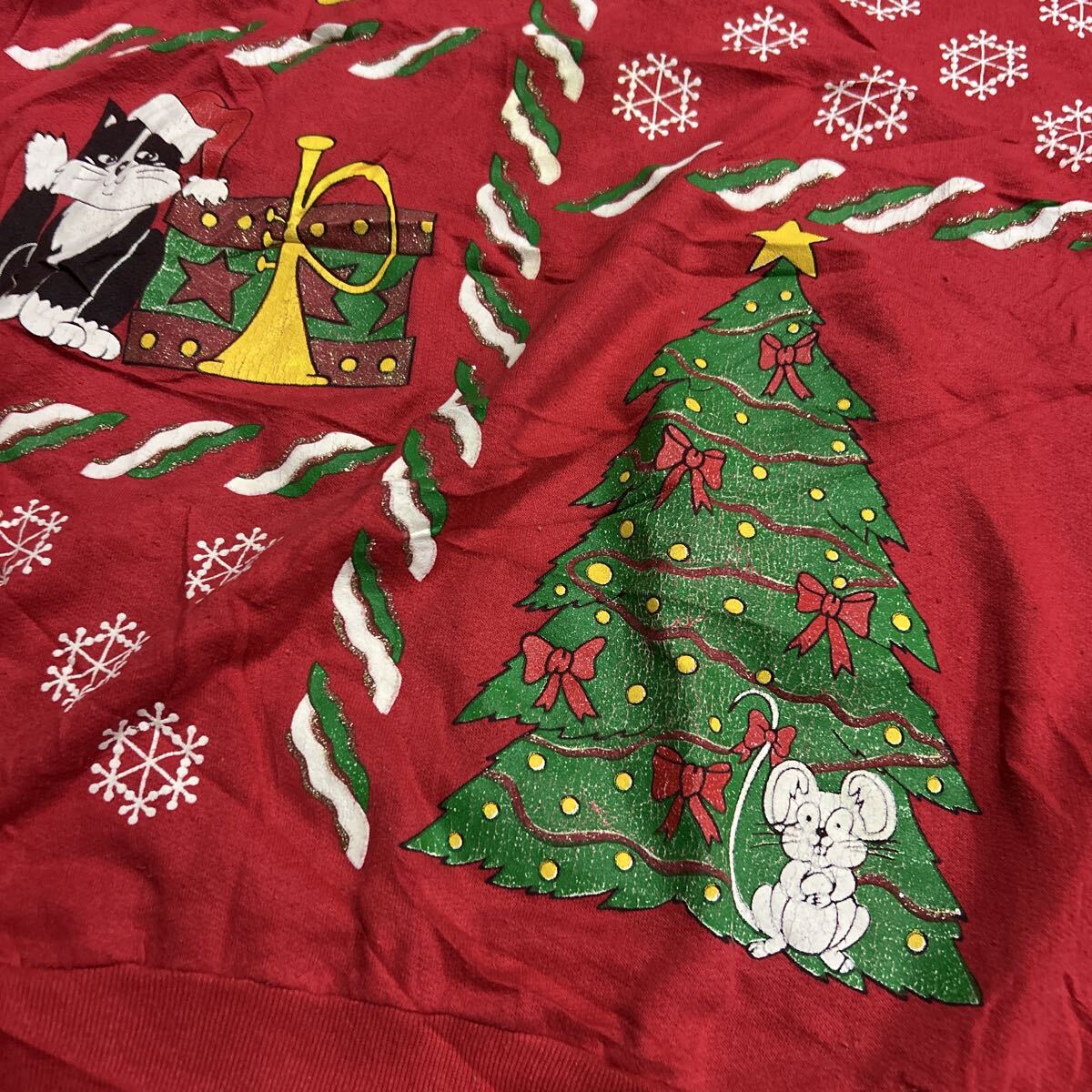 Yahoo!オークション - 90s クリスマス スウェット ビンテージ アメリカ...