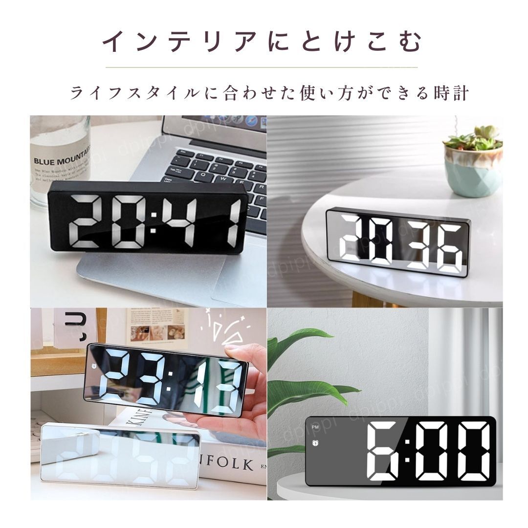 Yahoo!オークション - LED デジタル 置き時計 目覚まし時計 多機能 卓...
