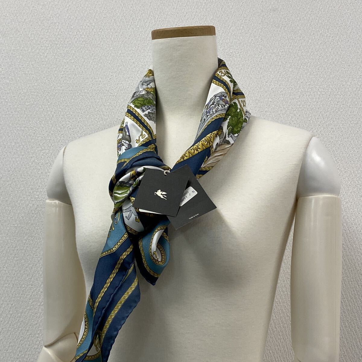 Yahoo!オークション - Uk28《美品》ETRO エトロ タグ付き スカーフ ス...