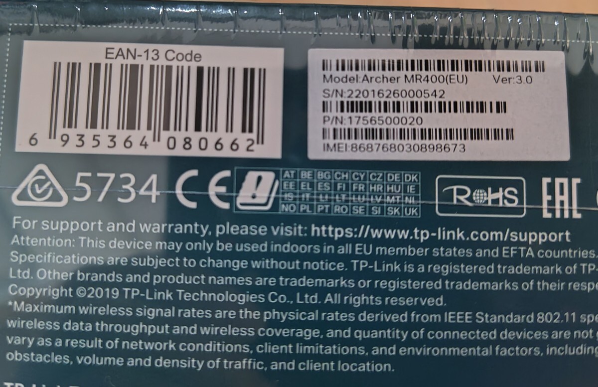 Yahoo!オークション - 新品未開封 TP-LINK Archer AC1200 MR400 楽天SI...