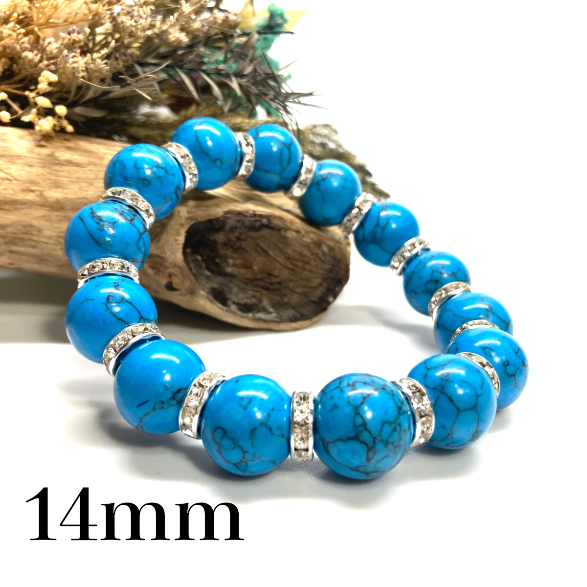 Yahoo!オークション - パワーストーン ブレスレット ターコイズ 14mm