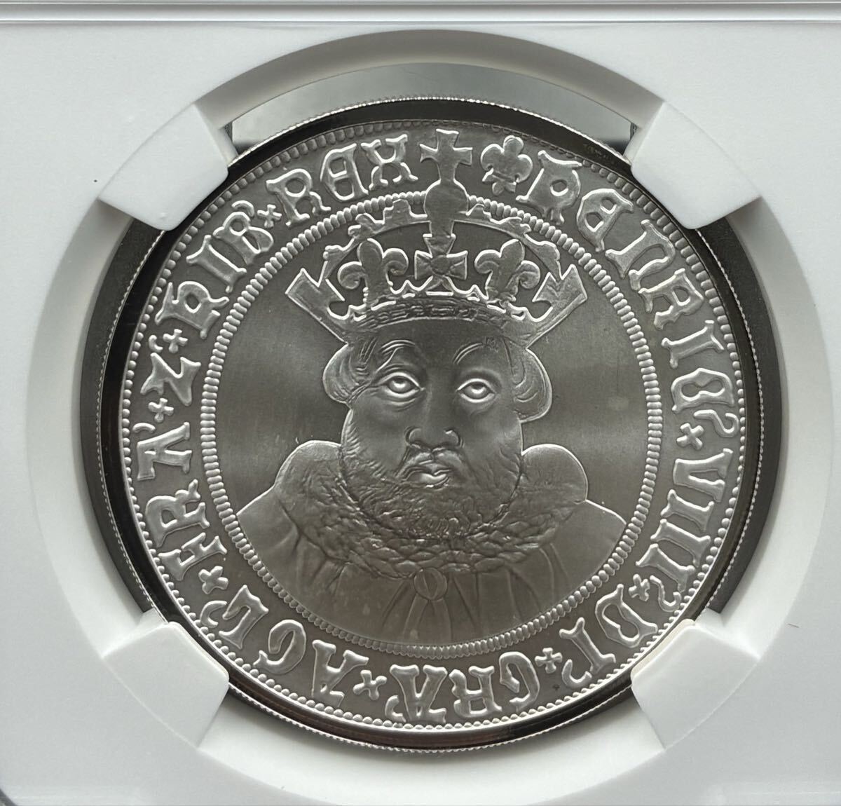 Yahoo!オークション - 珍しい正面肖像 君主 ヘンリー8世 NGC最高鑑定 P...