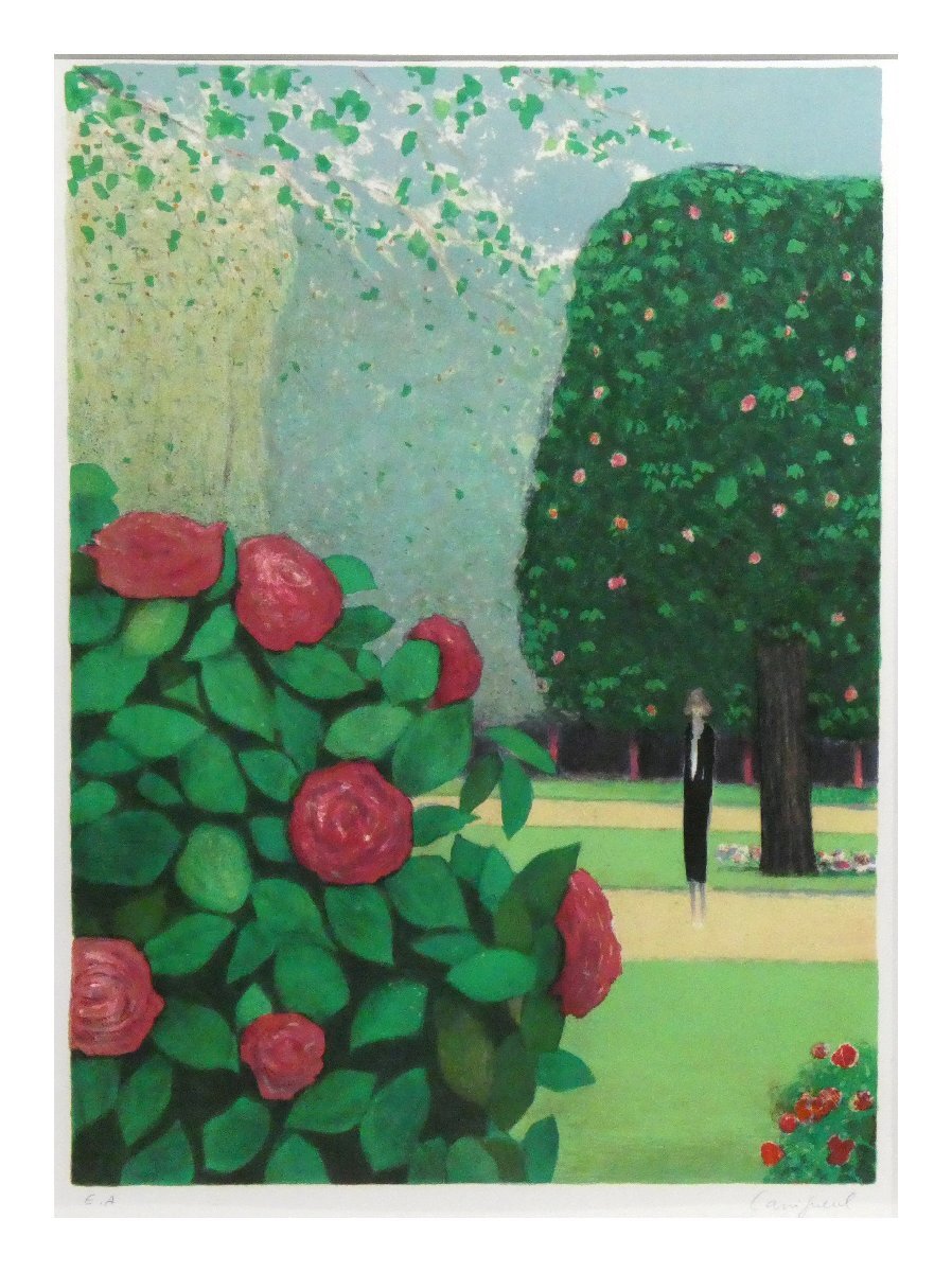 Yahoo!オークション - 祥【真作】カシニョール「薔薇の茂み」1980年 リ...