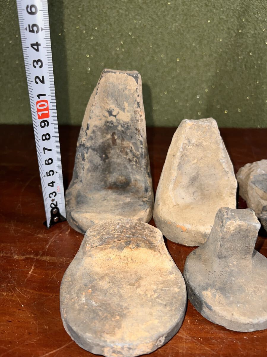 Yahoo!オークション - 管A829 時代物 古瓦 軒丸瓦 発掘品 7点