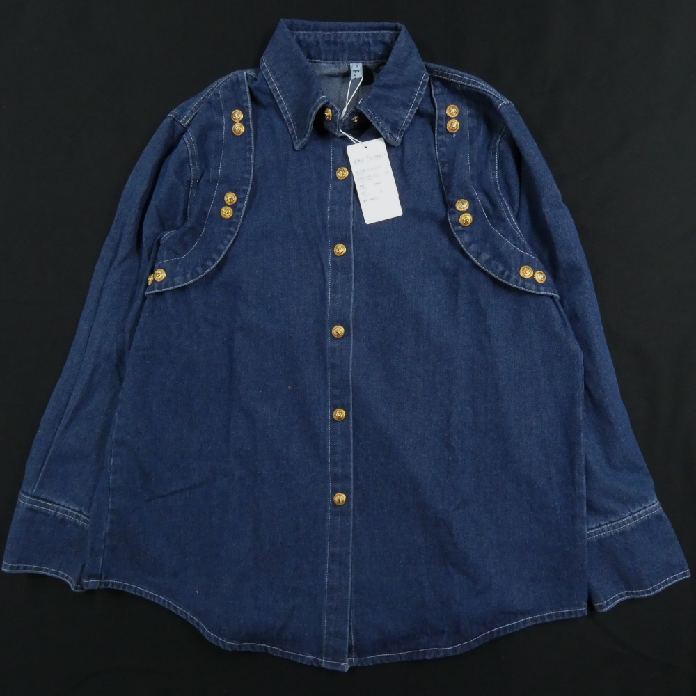 Yahoo!オークション - 未使用 長袖シャツ デニムジャケット size 3 切...