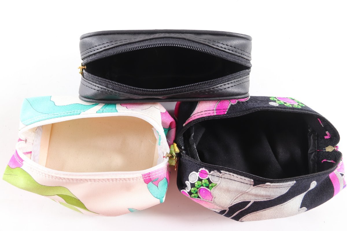 Yahoo!オークション - 【7点】 LEONARD レオナール ポーチ 手持ち レデ...