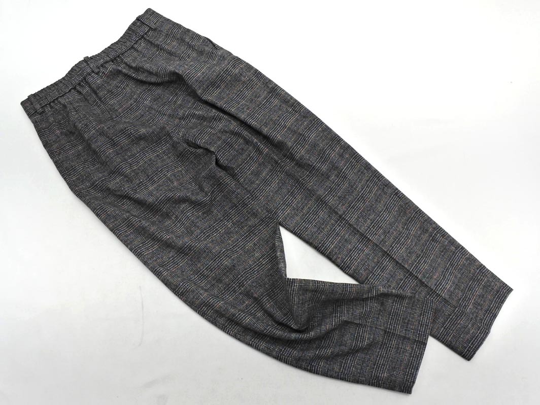 Yahoo!オークション - ZARA ザラ チェック テーパード パンツ sizeM/グ...