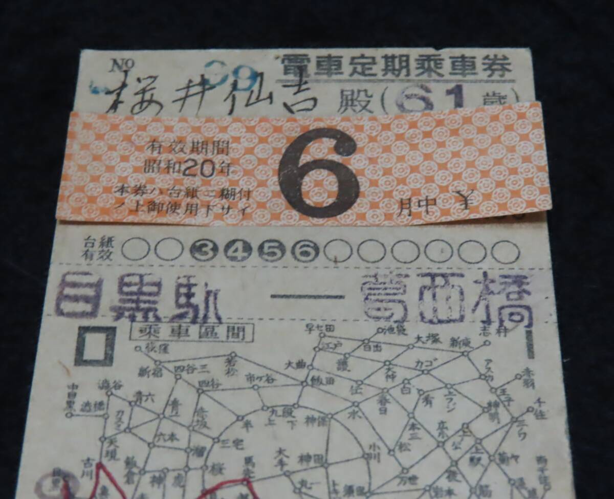 Yahoo!オークション - 鉄道切符53 東京都交通局 電車定期乗車券 / 目黒...