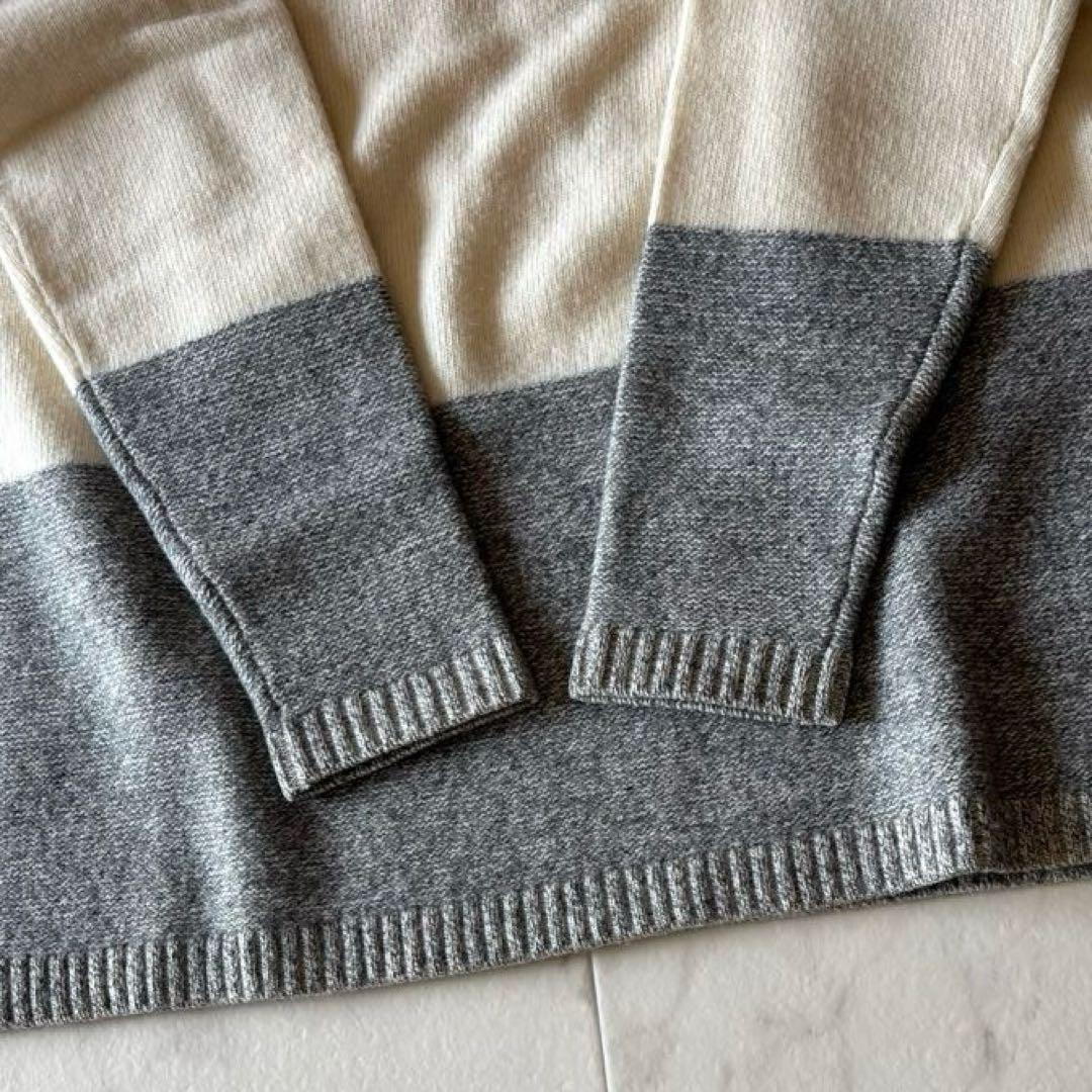 Yahoo!オークション - 美品 23区 ウールカシミヤ ニット 白×グレー ゆ...
