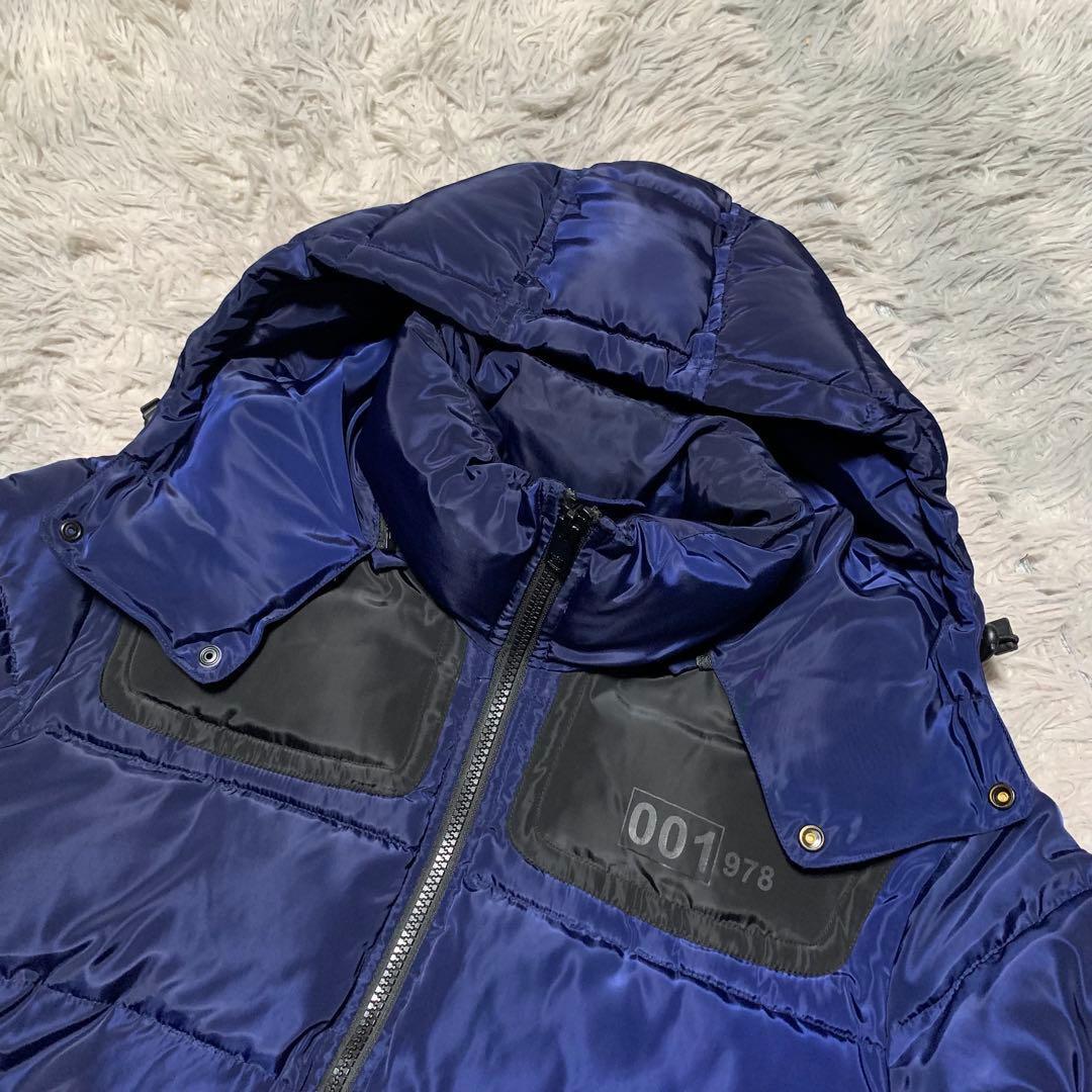 【樂淘letao】日本代購代標第一品牌－新品未使用 希少 L DIESEL ディーゼル ダウンジャケット 現行タグ キルティング フード取り外し 2way 背面ロゴ 刺繍 極暖 肉厚 メンズ