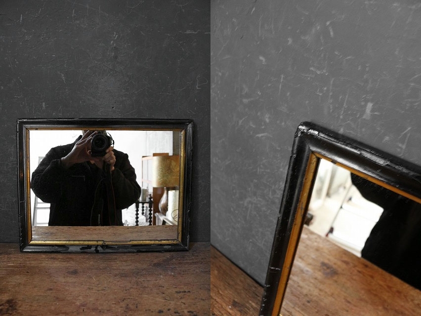 Yahoo!オークション - アンティーク フランス ブラックフレーム ウォー...