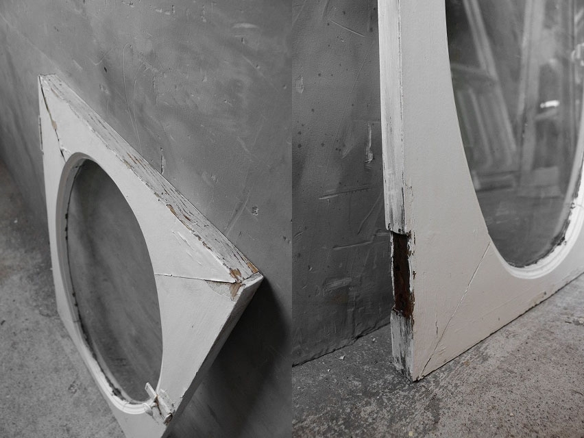 Yahoo!オークション - アンティーク フランス ガラス窓枠 E [ft2-669]