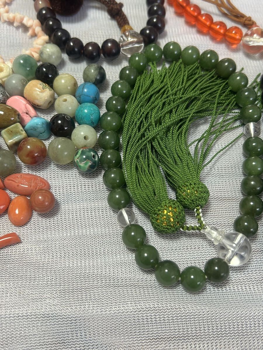 Yahoo!オークション - 珊瑚風 翡翠風 ルース 数珠 等 色々 大量セット ...