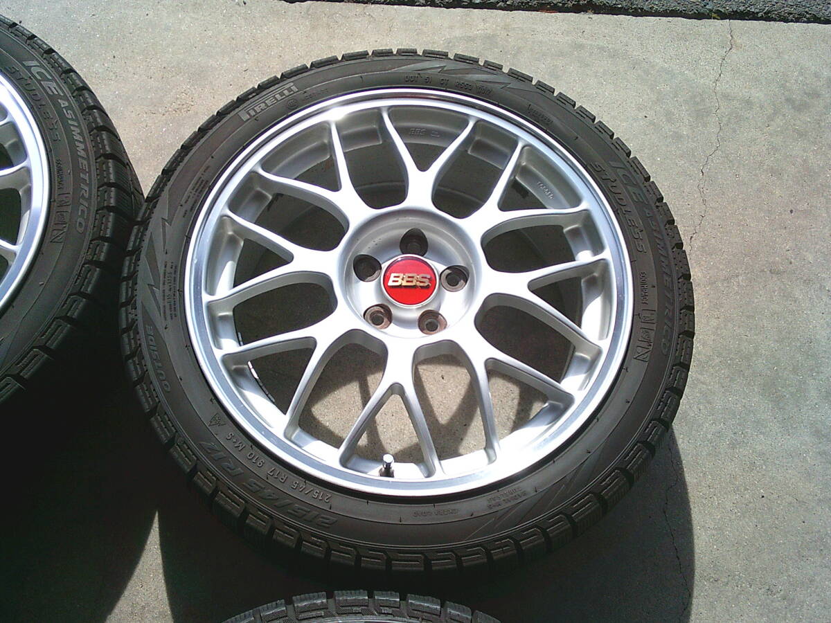 Yahoo!オークション - 【バリ山スタッドレスSET】スバル BBS 純正17イ...