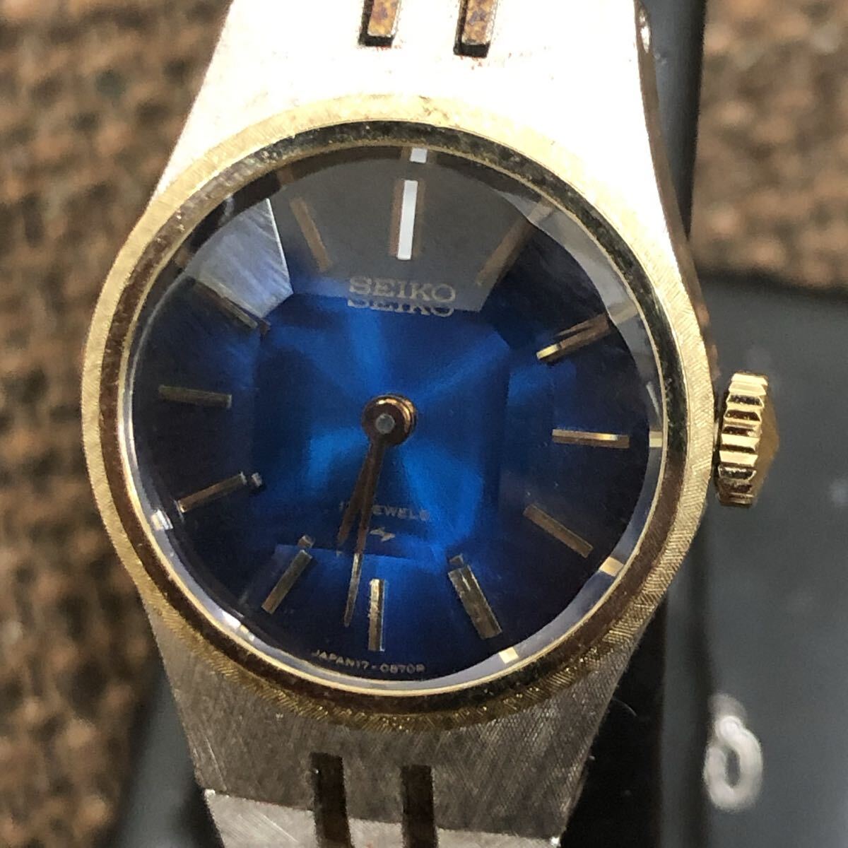 Yahoo!オークション - ⑧ SEIKO セイコー 17-0710 ブルー文字盤 クォー...