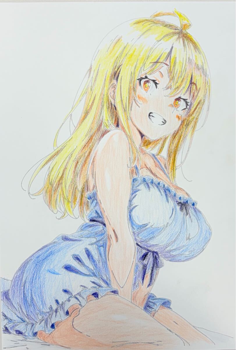 Yahoo!オークション - 手描き 手書きイラスト 鉛筆画 オリジナルキャラ...