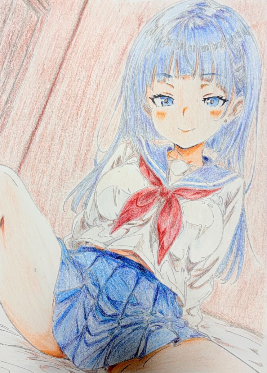 Yahoo!オークション - 手描き 手書きイラスト 鉛筆画 オリジナルキャラ...