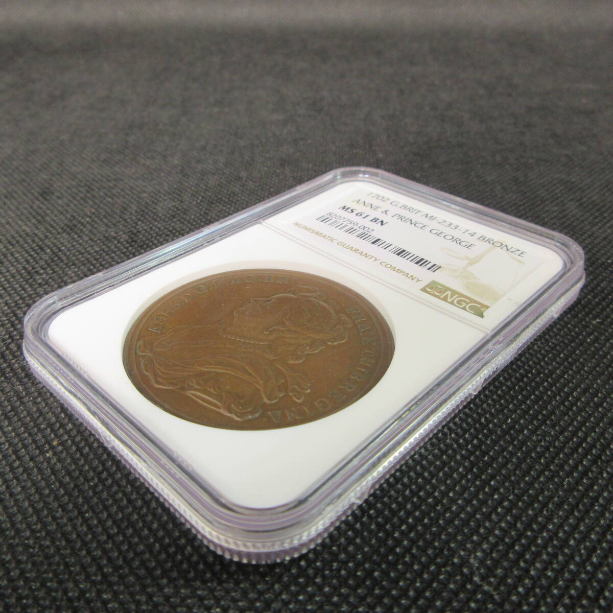 Yahoo!オークション - 1702 イギリス ブロンズメダル NGC MS61BN アン...