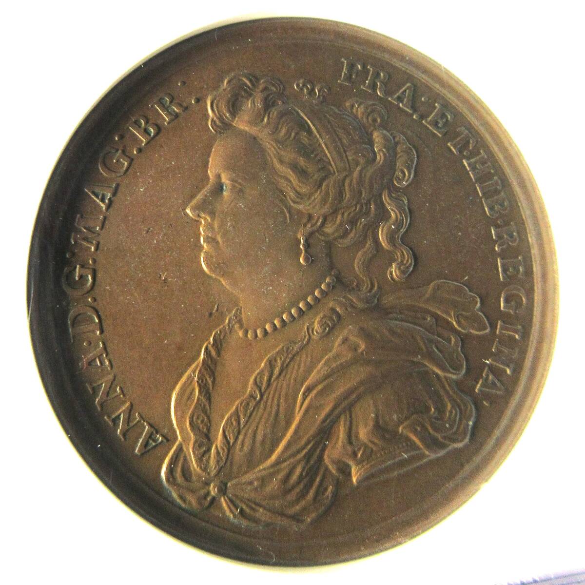 Yahoo!オークション - 1702 イギリス ブロンズメダル NGC MS61BN アン...