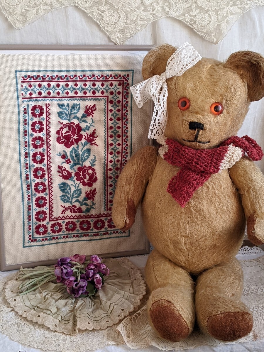 Yahoo!オークション - 【h】アンティークベア アンティークテディベア ...