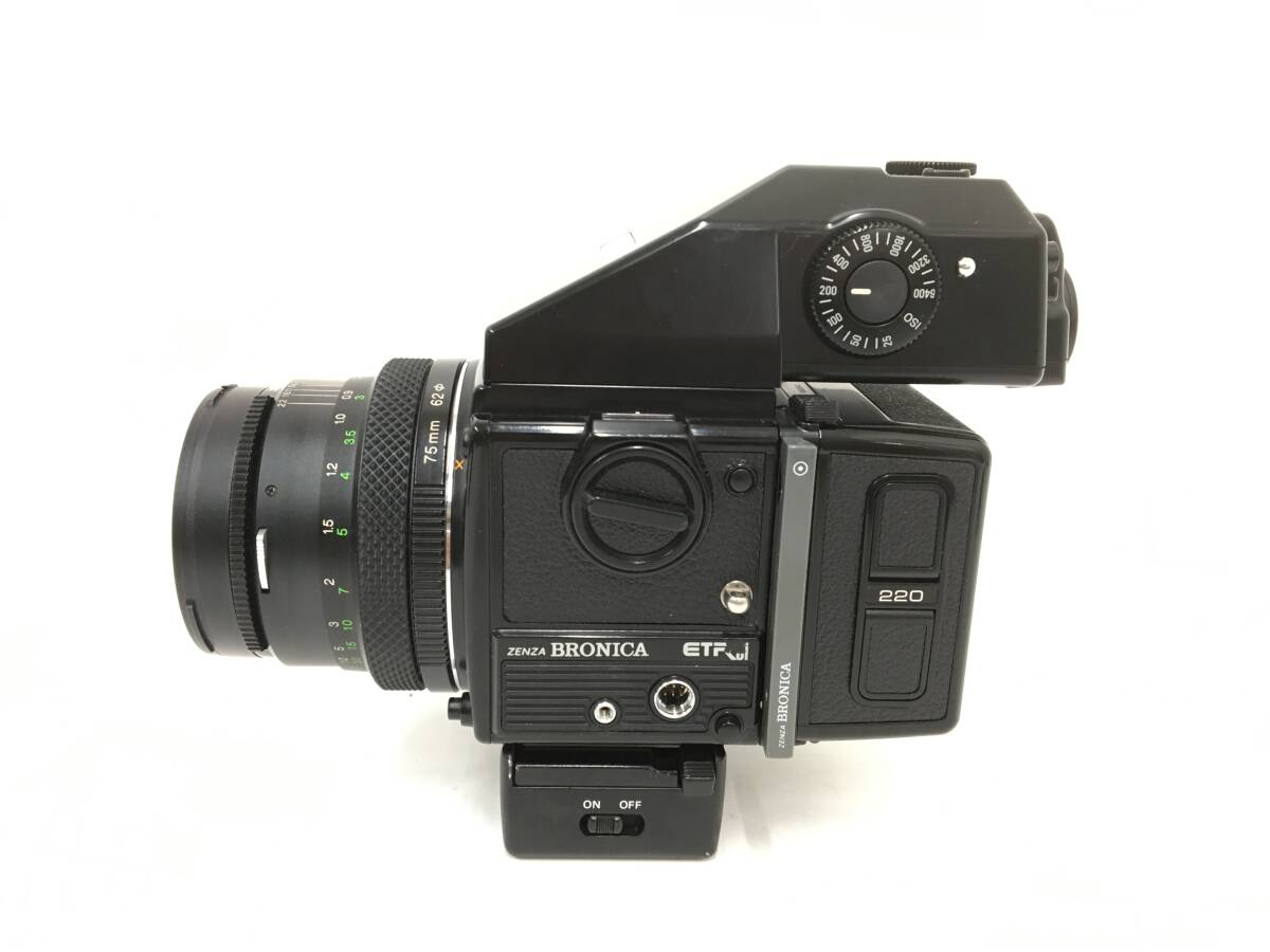 Yahoo!オークション - ZENZA BRONICA ETR Si + E II 1 2.8 f=75mm 中...