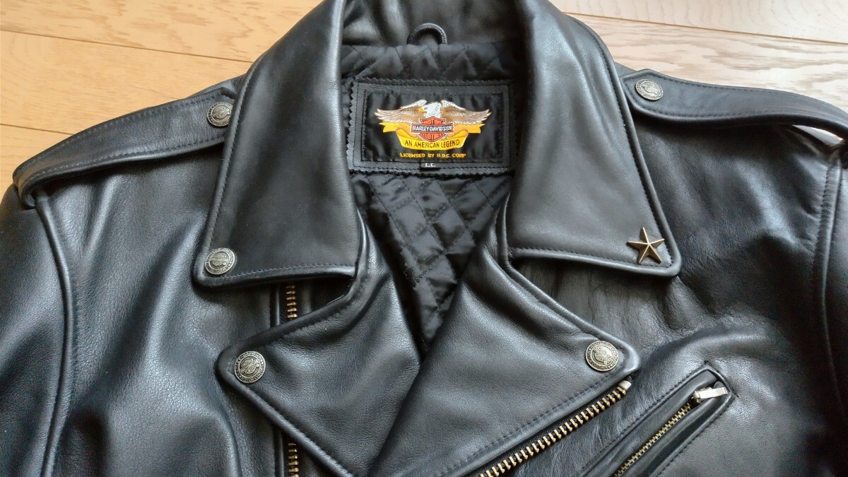 Yahoo!オークション - ハーレーダビットソン ダブルライダースジャケッ...