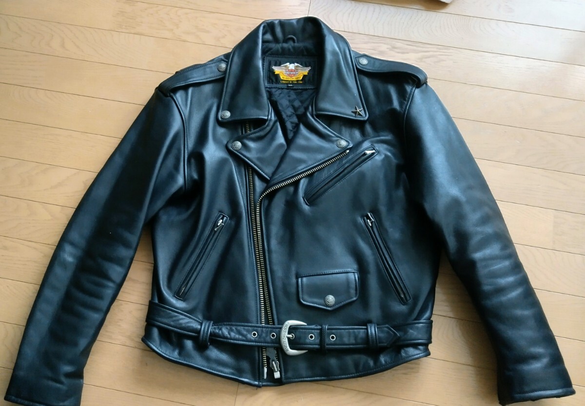 Yahoo!オークション - ハーレーダビットソン ダブルライダースジャケッ...