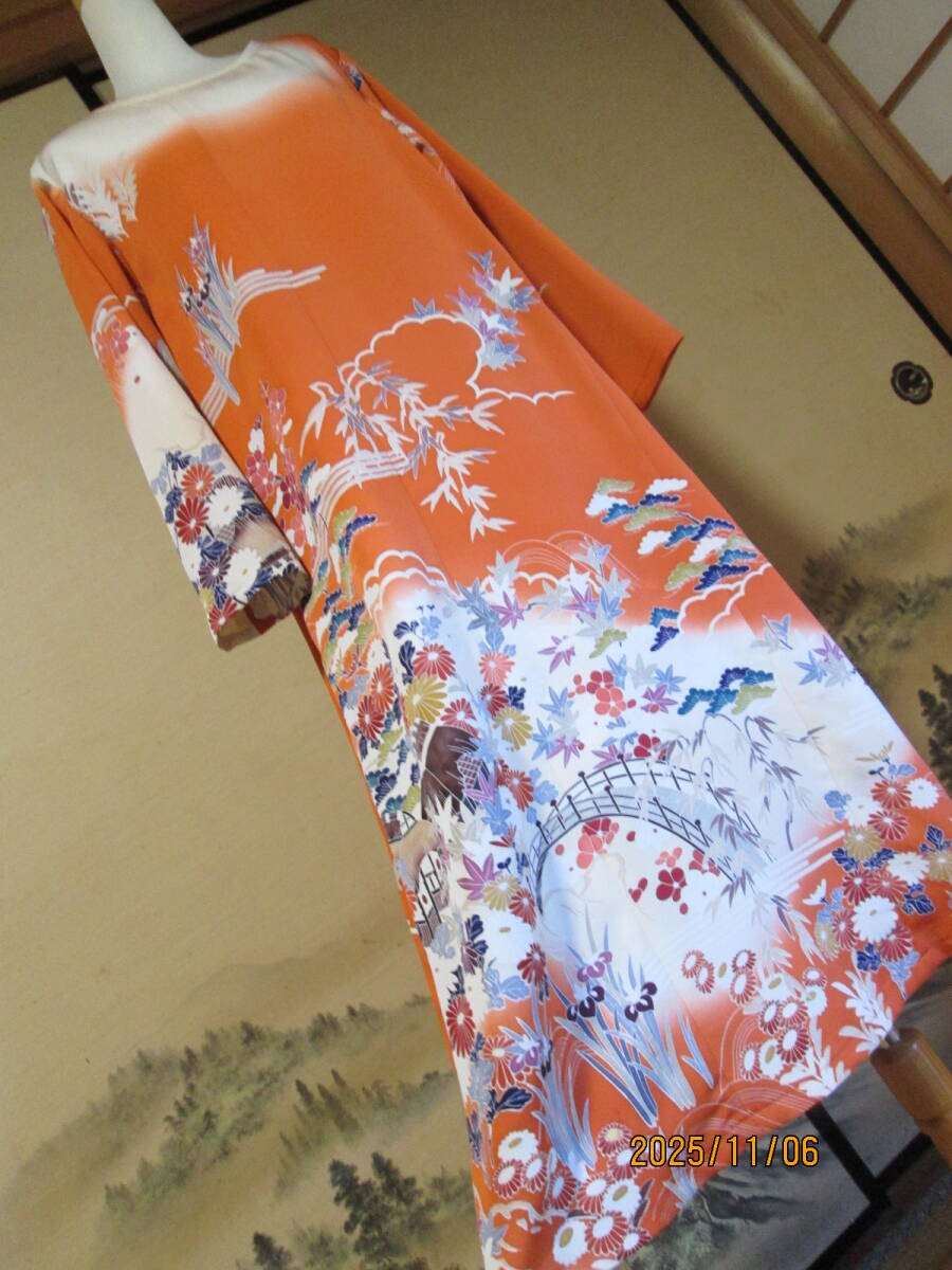 Yahoo!オークション - 新品未仕立ての正絹振袖から華やかワンピース 着...