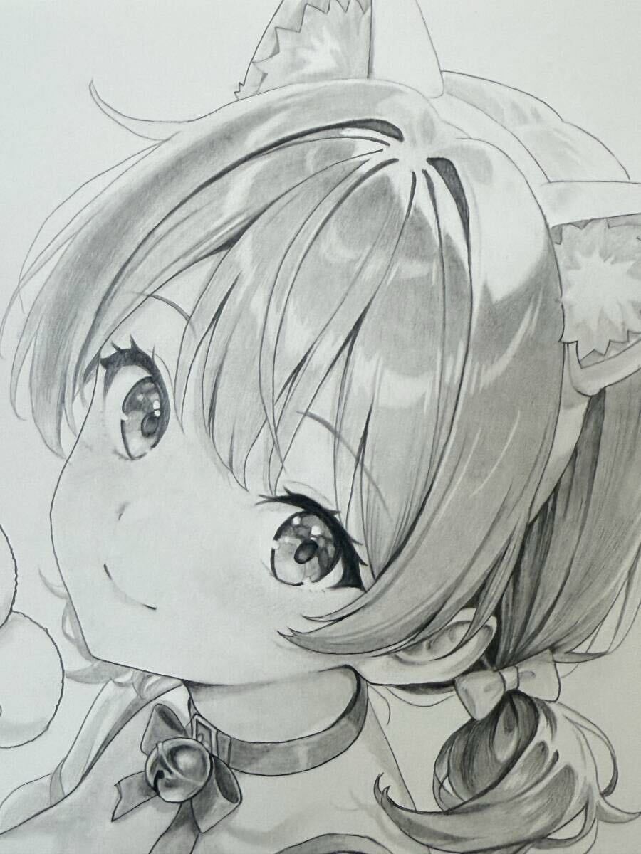 Yahoo!オークション - オリジナル 手描きイラスト A4 ケモミミ ケモ耳 ...