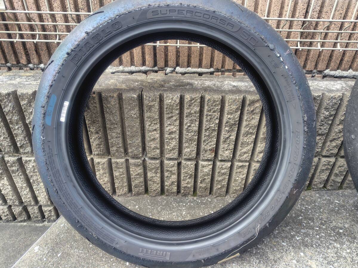 Yahoo!オークション - PIRELLI DIABRO SUPERCORSA V3 SC1 F120/70ZR17 ...