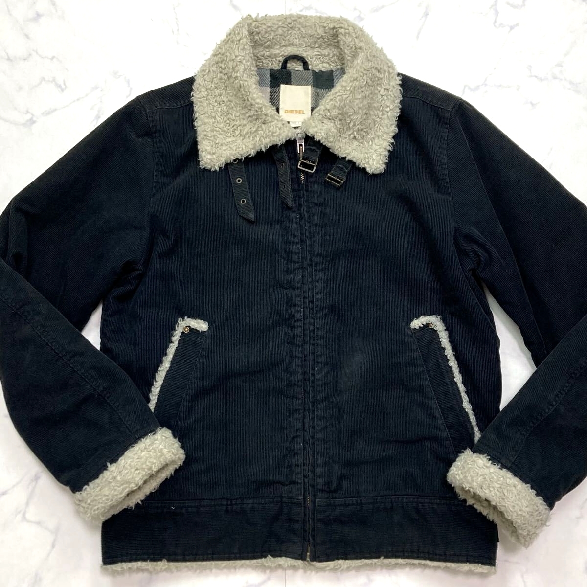 Yahoo!オークション - 美品 XL相当 ディーゼル メンズ ボア コーデュロ...