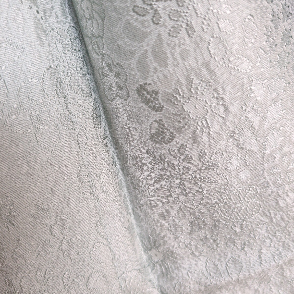 Yahoo!オークション - 正絹 千草色地模様 単衣着物