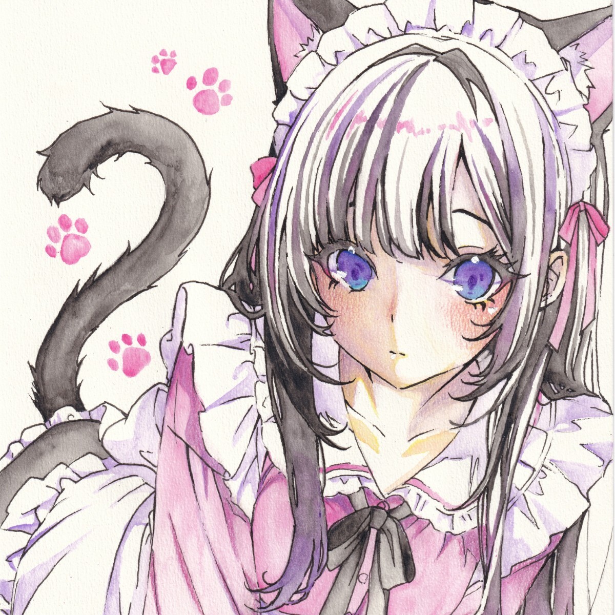 Yahoo!オークション - 【水彩画】オリジナル 1点物 A4 可愛い 手描き ...