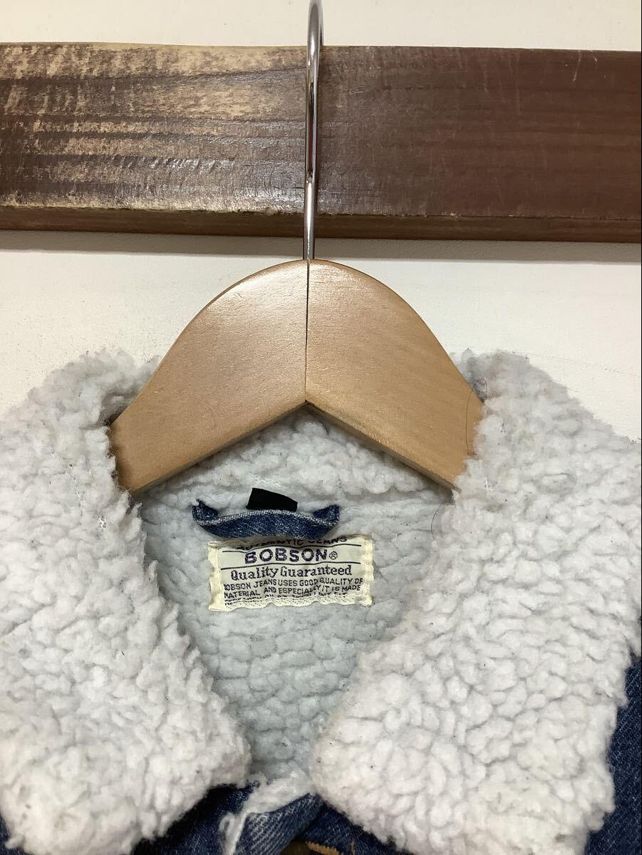Yahoo!オークション - と1750 BOBSON ボブソン 裏ボアデニムジャケット...