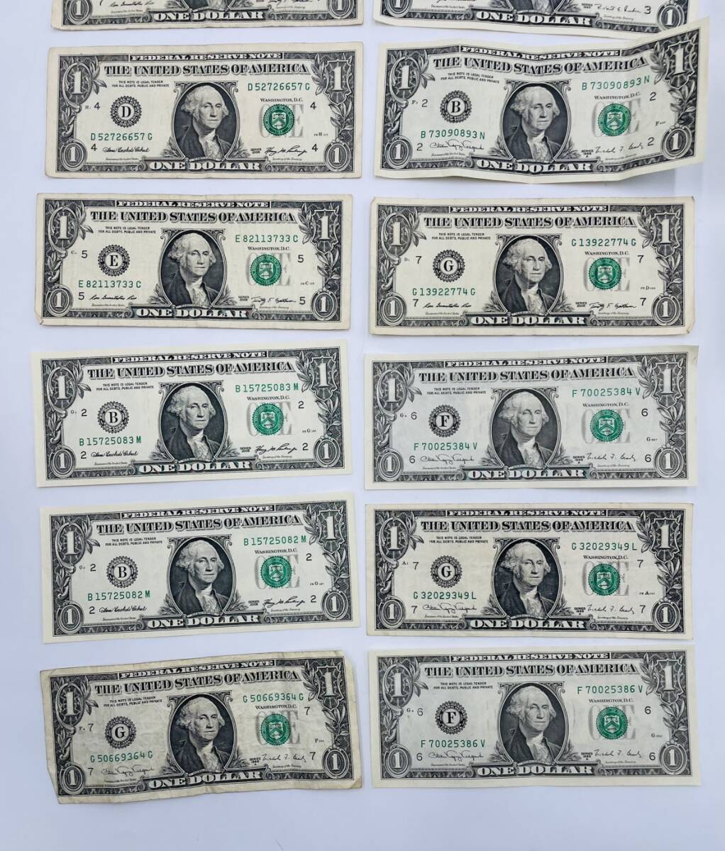 Yahoo!オークション - 1円スタート 額面76ドル ドル札 まとめ 米ドル U...