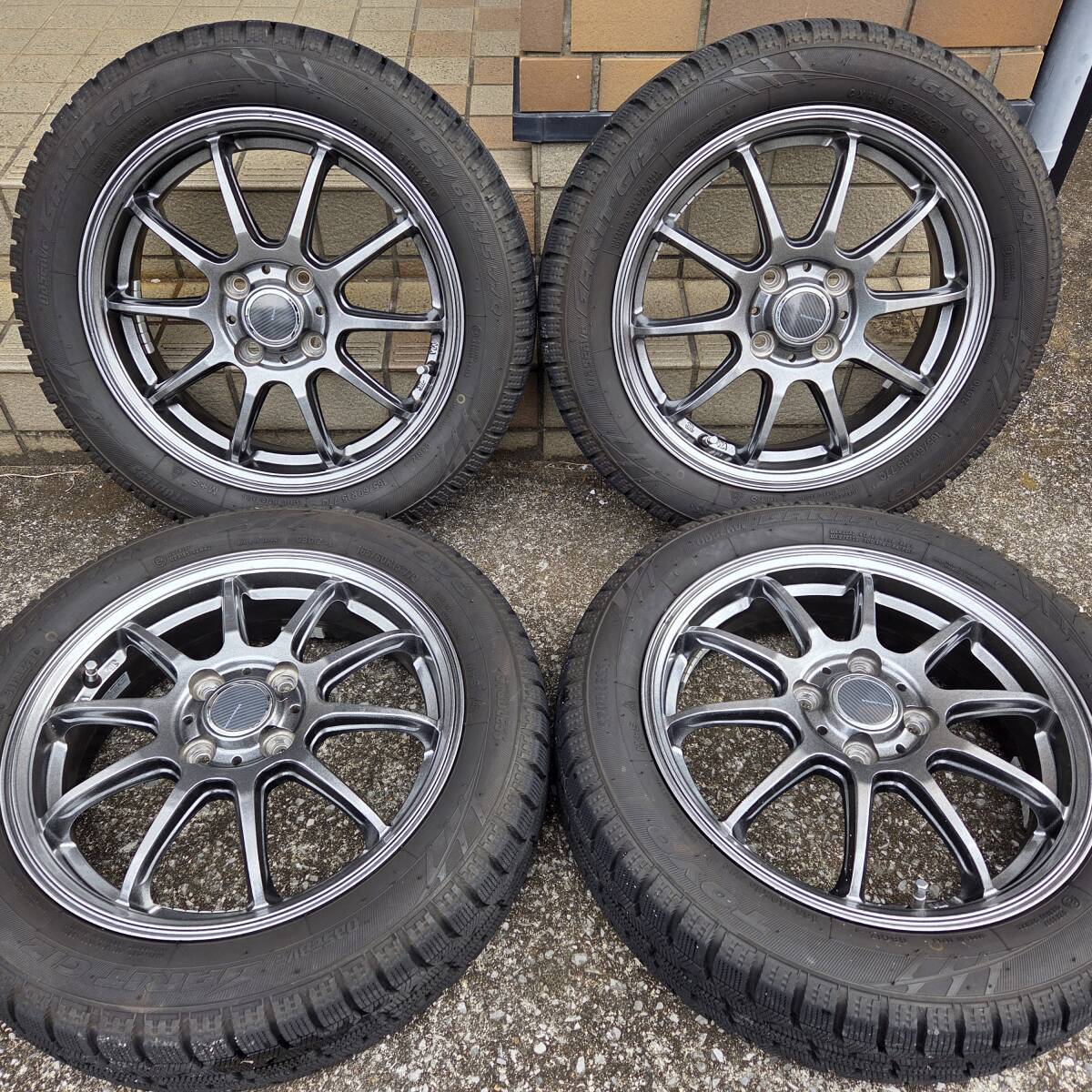 Yahoo!オークション - 【美品】国産スタッドレス&ホイール ／ 165/60R1...