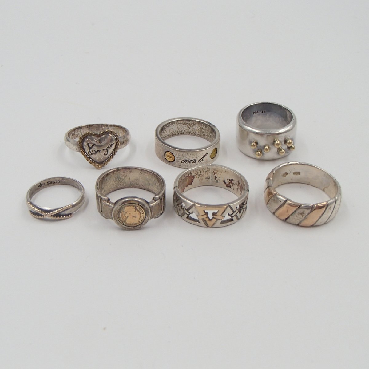 Yahoo!オークション - シルバー リング まとめ /K18 silver950 SILVER...