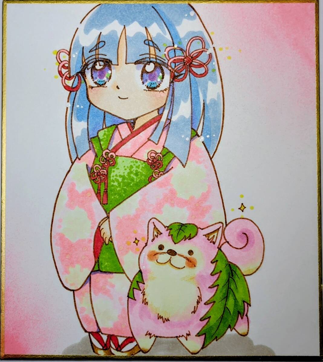 Yahoo!オークション - 「桜姫とさくらポチ太郎」オリジナル手描きイラ...