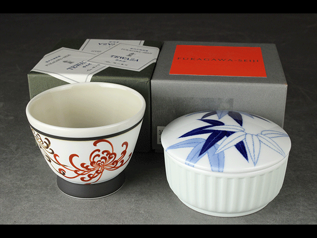 Yahoo!オークション - 【西】TX TA b026 深川製 碗 蓋物 2点 まとめて