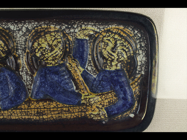 Yahoo!オークション - 【西】TX b046 デンマーク M.A＆S 陶板 女性図 ...