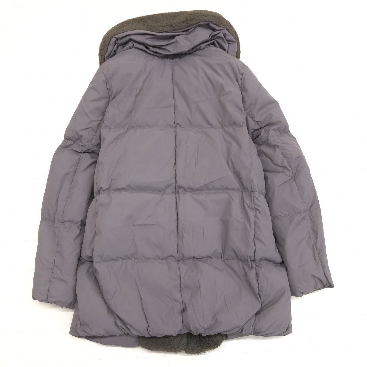 Yahoo!オークション - INED イネド ボリュームボアカラー ダウンコー...