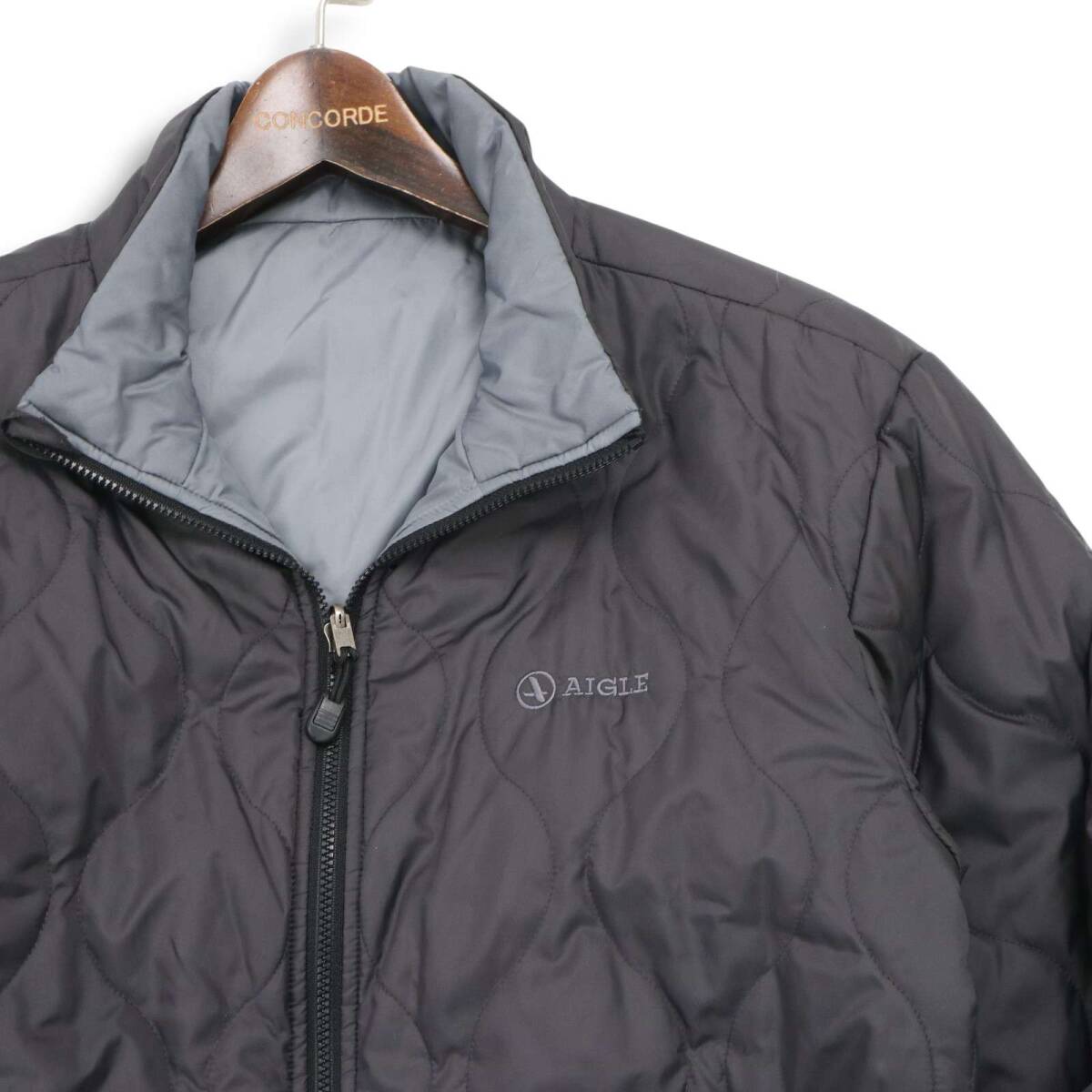 Yahoo!オークション - AIGLE エーグル 秋冬 2WAY リバーシブル キルテ...