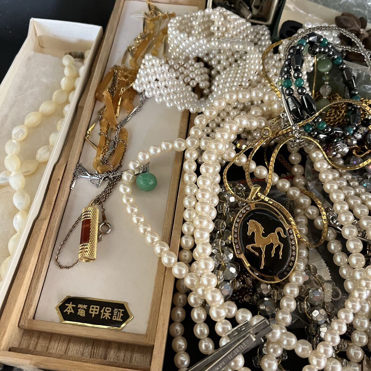 Yahoo!オークション - n469 アクセサリーまとめて 大量 ネックレス 指...