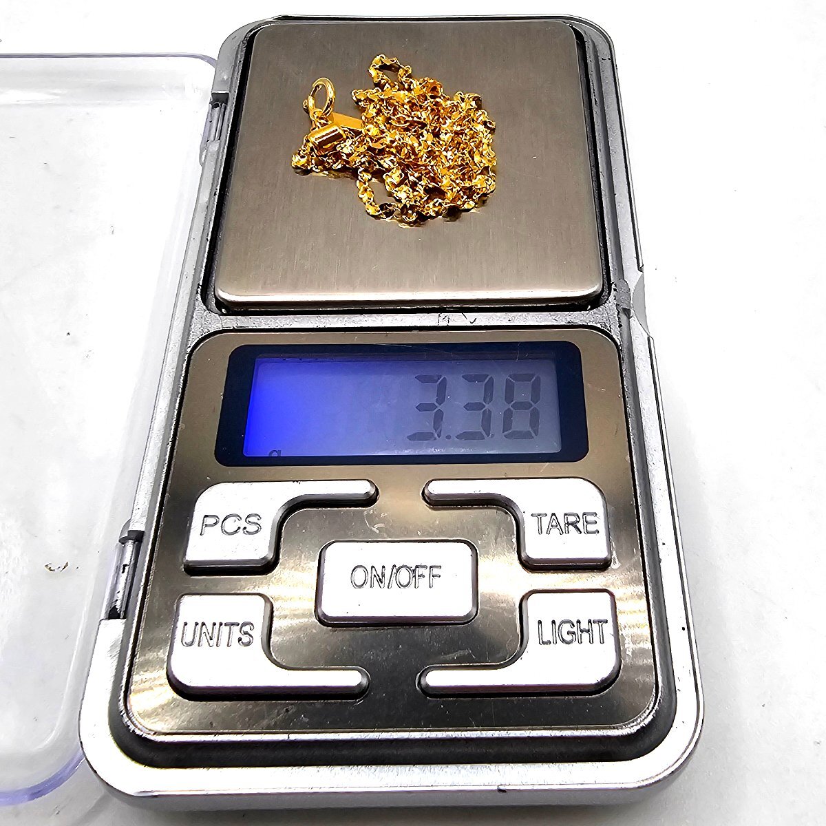 Yahoo!オークション - K24 ネックレス 約3.38g 全長 約70cm 幅 約0.36m...