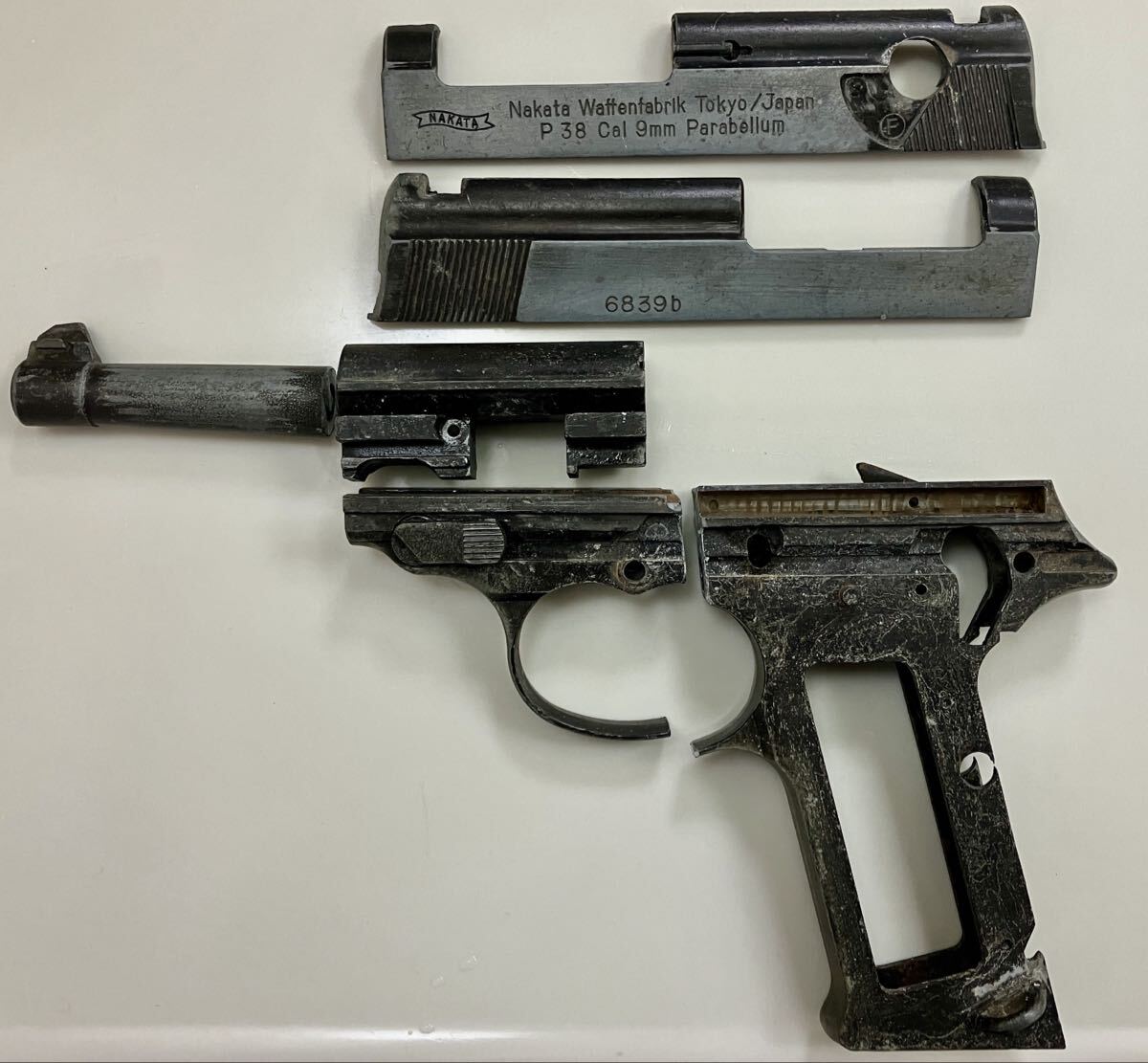 Yahoo!オークション - 1円~Nakata Waffenfabrlk P 38 Cal 9mm Parabell...