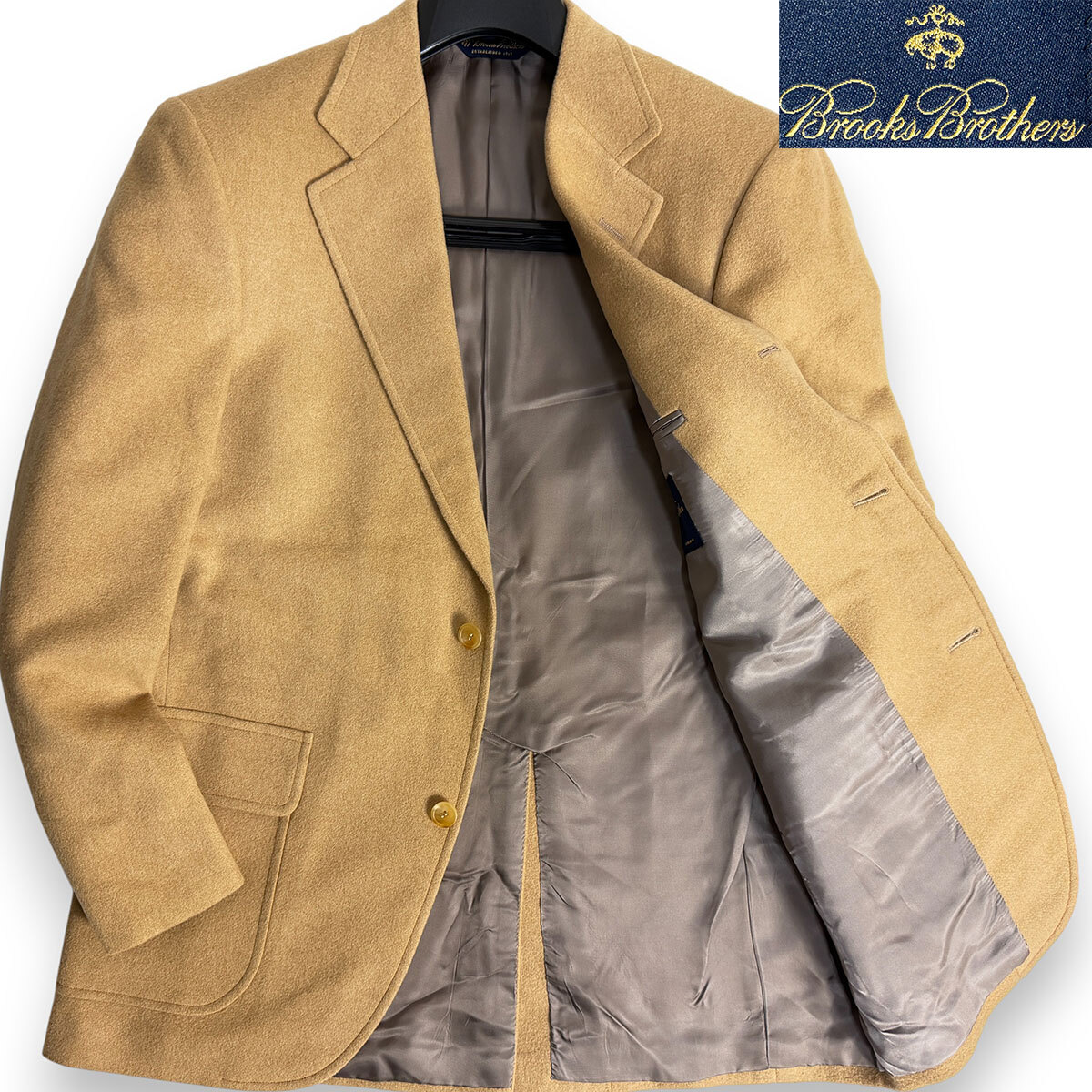 Yahoo!オークション - J6298 美品 ブルックスブラザーズ キャメル100% ...