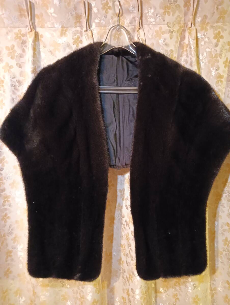 Yahoo!オークション - 毛皮 ティペット ショール 大判 ミンク マフラ...