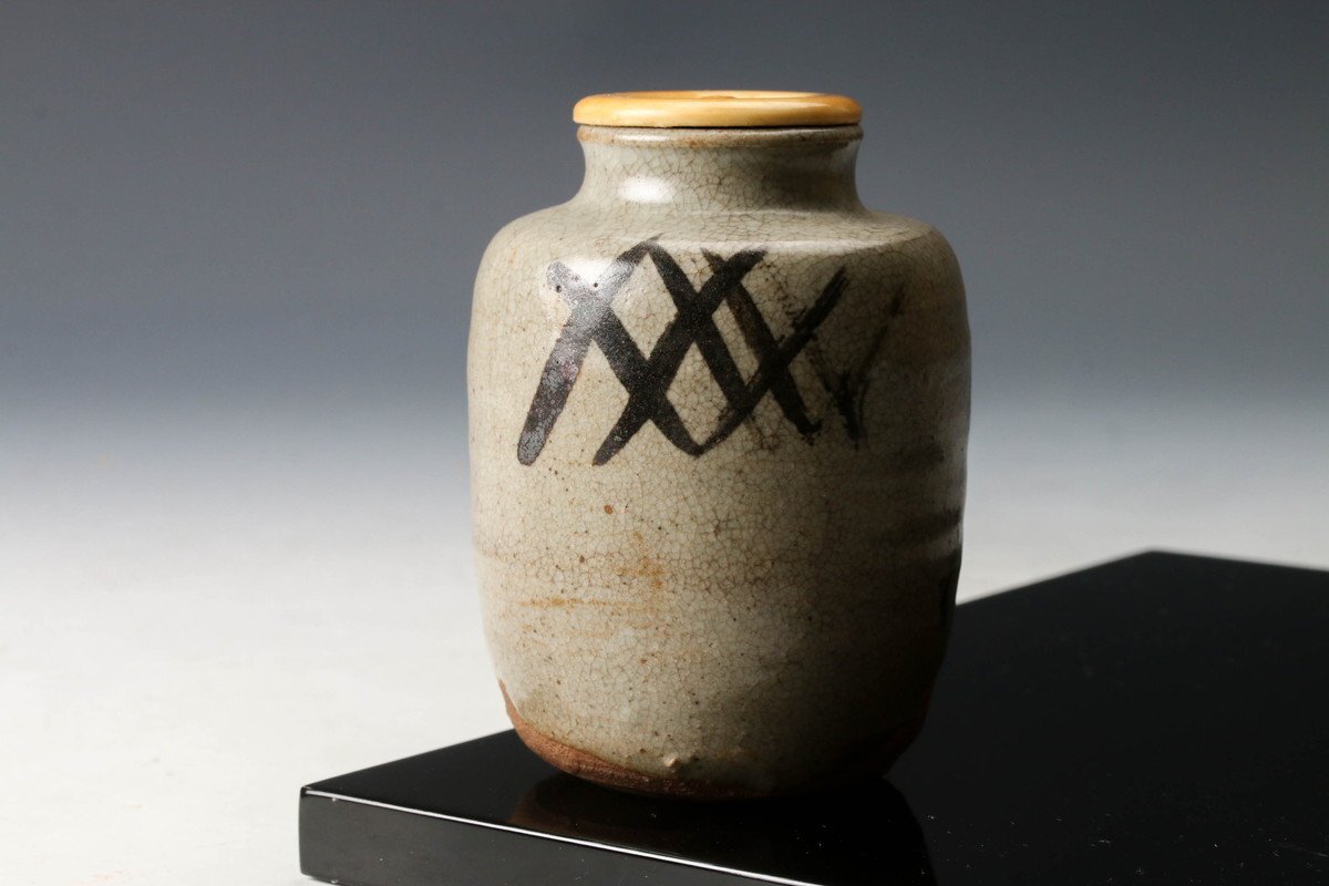 Yahoo!オークション - 【佳香】時代 絵唐津野草絵茶入 仕立箱 仕覆(雲...